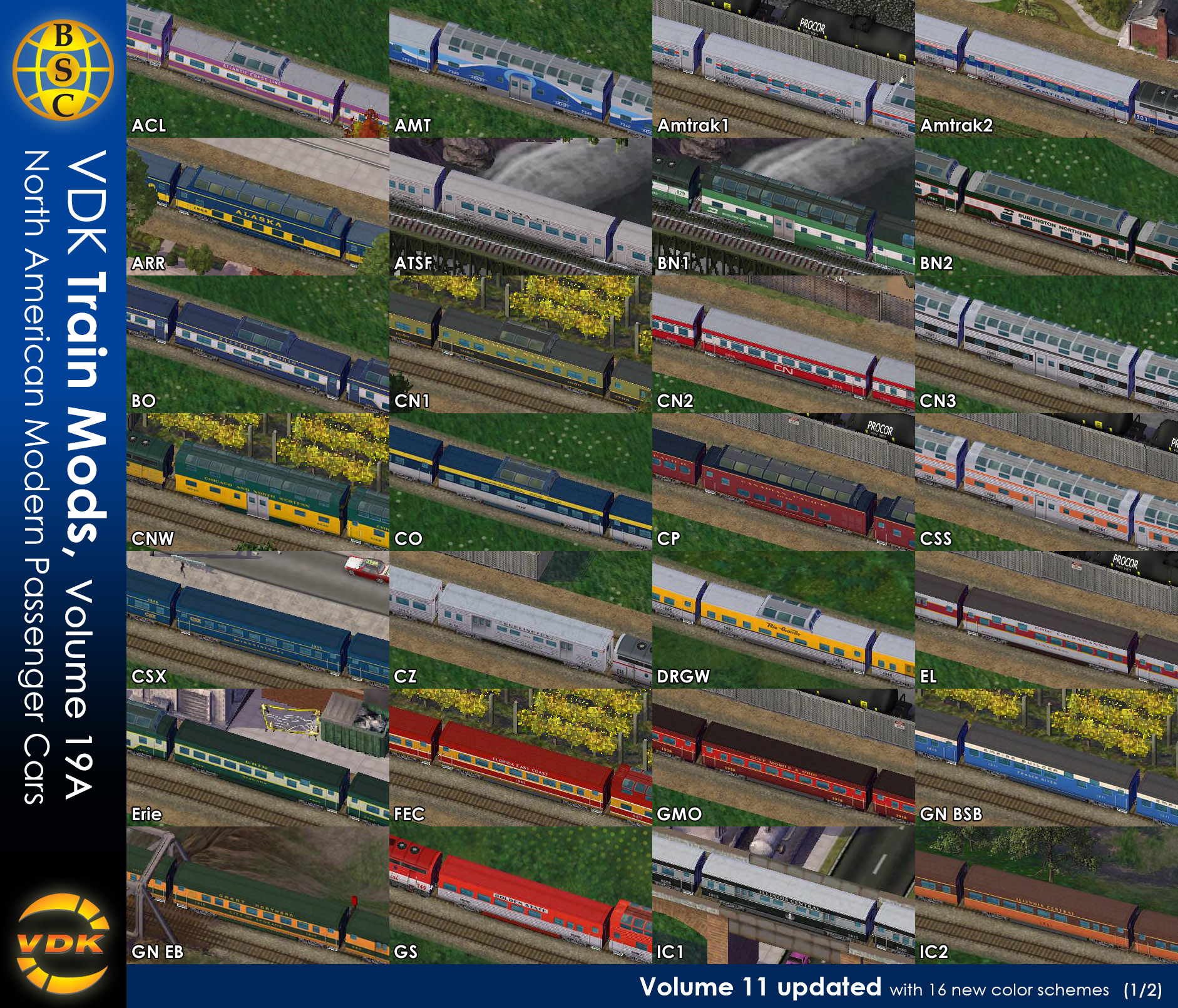 SC4D LEX Legacy - BSC VDK Train Mods Vol11 and Vol19 North American ...